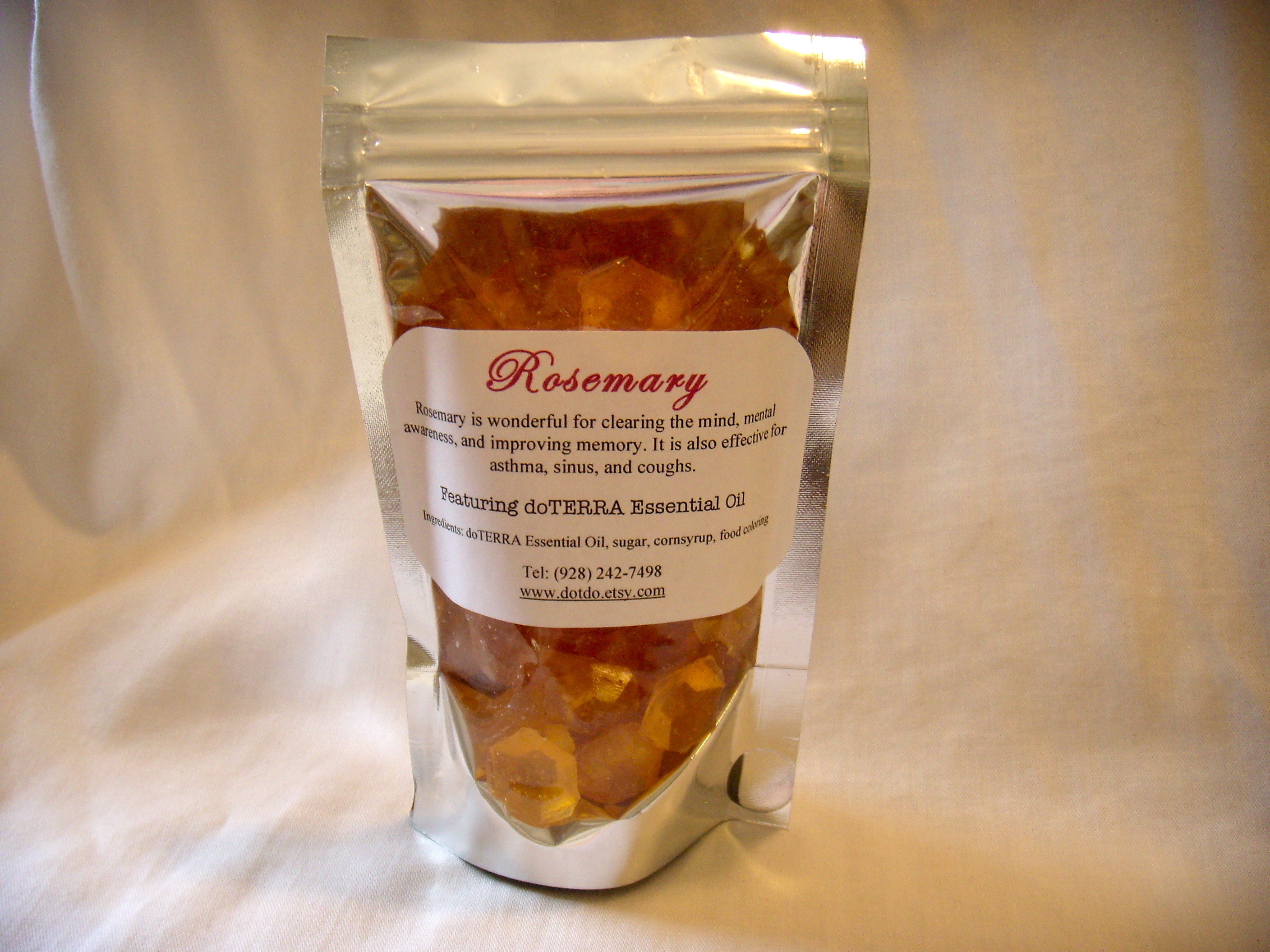 Natural Rosemary Hard Candy, Made With Essential Oils on Luulla